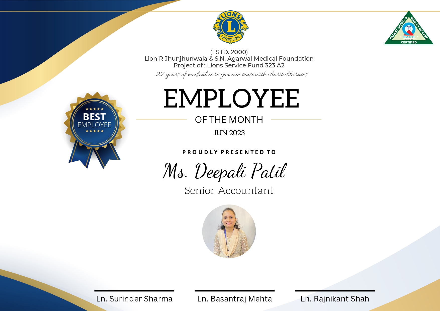 Award – Lion Hospital